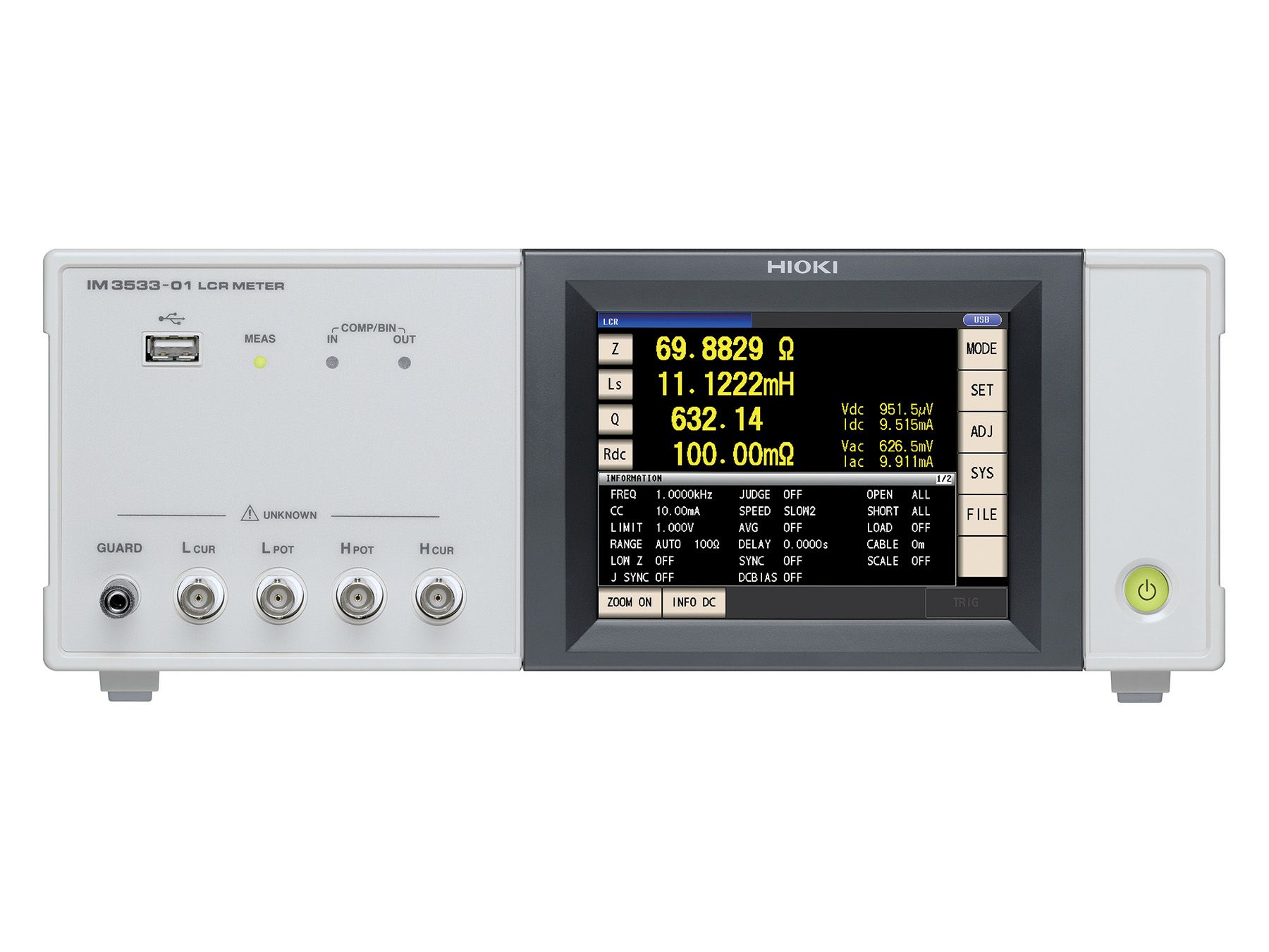 HIOKI IM3536 Benchtop LCR Meter – 4 Hz to 8 MHz
